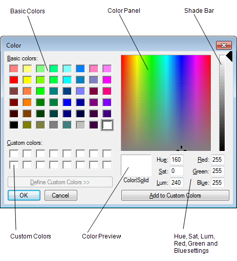 Mimics Guide - Using the Color Window (Editing Objects on a Mimic)